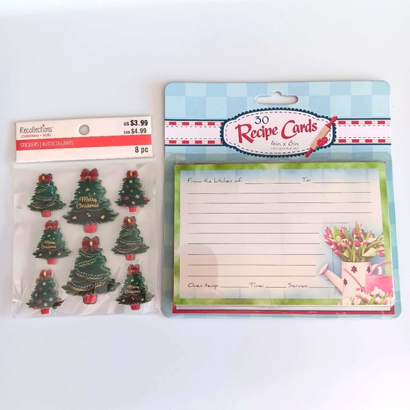 Recollections | Holiday | New Christmas Tree Stickers Recipe Cards ...